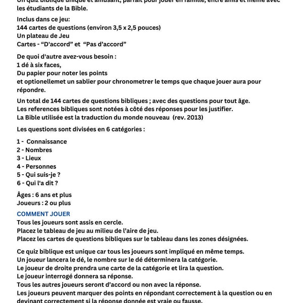 144 Bible Trivia Questions Cards JW Bible Trivia .flash Cards | Bible ...