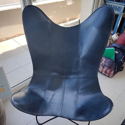 Butterfly Chair Frame Handmade Chair Powder Coated Steel Frame Black ...