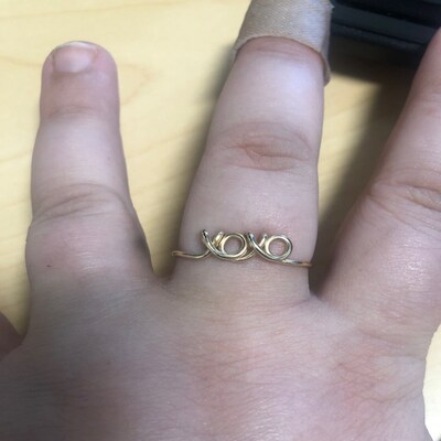 Xoxo Ring 14K Gold /rose Gold-filled /sterling Silver hugs and Kisses ...
