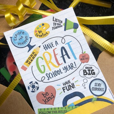 Back to School Card Printable Teacher Card First Day of School Gift ...