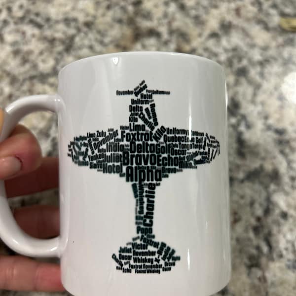 Aviation Alphabet Mug, Pilot Gifts, Flying Pilot Mug, Phonetic Flying ...