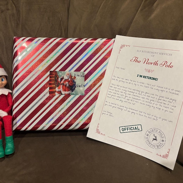 Elf Retirement Letter - Etsy
