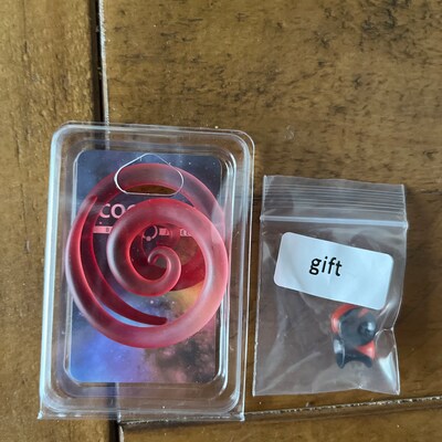 Pairs Red Spiral Earring Plugs/acrylic Hanging Tapers/plug Gauges/ear ...