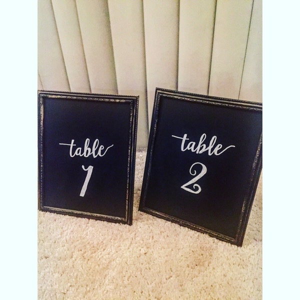 Printable Table Numbers 1-40 / Black Table Numbers for Wedding / 5x7 ...