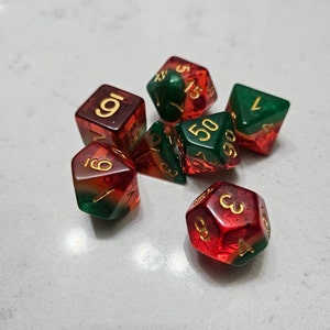 Potion Explosion Dice Set, 7 Piece Polyhedral Dice Set, DND, RPG Dice ...