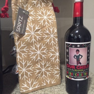 Christmas Teacher Wine Label Printable Christmas Teacher Gifts - Etsy