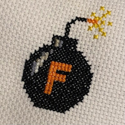 Cheeky F Bomb Cross Stitch Pattern printable PDF Immediate Download ...