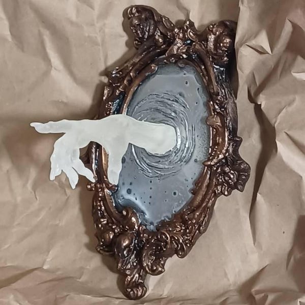 Spectral Hand Wall Plaque, Glow in the Dark Resin | Victorian Gothic ...