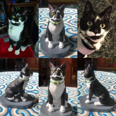 Custom Bobblehead Sitting Cat Pet, Cat Custom Bobblehead, Pet Cat ...