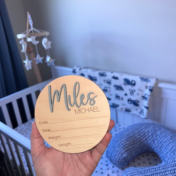 Birth Announcement Sign for Hospital, Baby Name Sign for Hospital ...