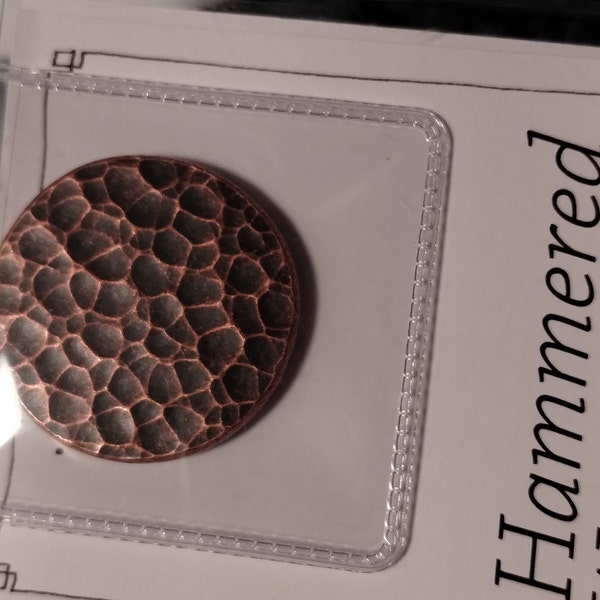 Hammered Copper Worry Stone Coin - Etsy