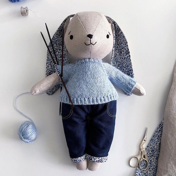 PDF Bunny Rabbit Sewing Pattern & Tutorial, Bunny Sewing Pattern, Bunny ...