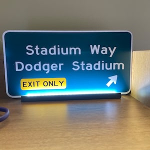 Blue Heaven on Earth Dodger Stadium Inspired Fwy Sign - Etsy