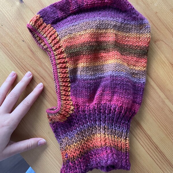 Handknitted Retro Balaclava "the Remnant". Made to Order. Knitted With ...
