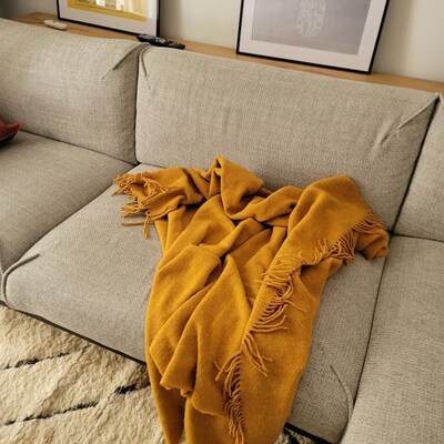 New Zealand Sheep Wool Blanket Sage Green 100% Natural Wool Couch Throw ...
