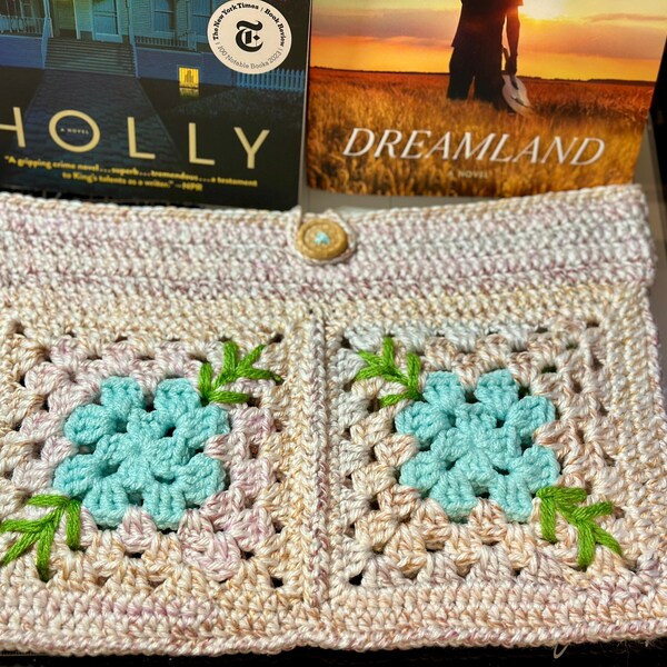 Granny Square Book Cover Pattern, Easy Crochet Book Kindle Crochet ...