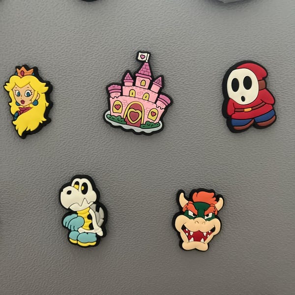 Super Mario Shoe Charms /luigi and Princess Peach Shoe Charms / Shoe ...