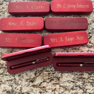 Wood Pen Set, Monogrammed Pen Set, Engraved Pen Case, Personalized Pen ...