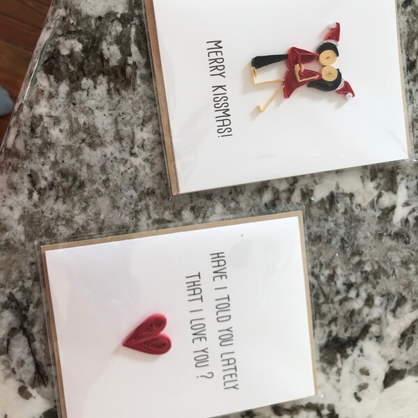 Cute I Love You Card. Funny Math Gift. Mathematics Equation Quilled ...