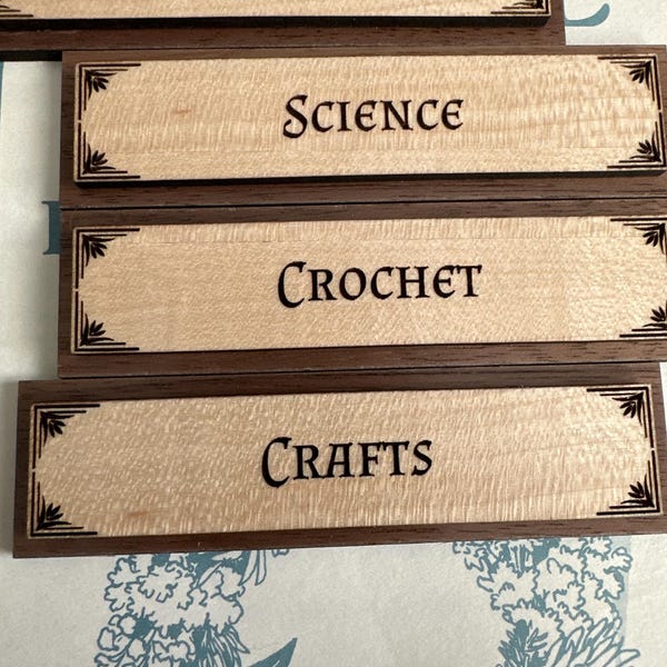 Bookshelf Labels - Etsy
