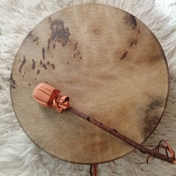 Native American Drum - Rawhide Drum, Buffalo Skin Drum, 18 Inch Drum ...