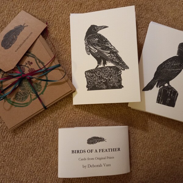 Jackdaw Linocut Original Print - Etsy