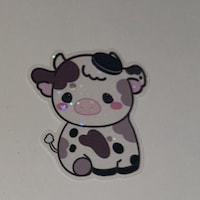 Ice Cream Cow Sticker Set Ver 2, Cute Cow Sticker Bundle, Rainbow Cow ...