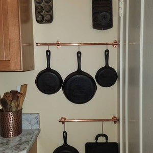 Copper Pot Rail Copper Pot Rack - Etsy