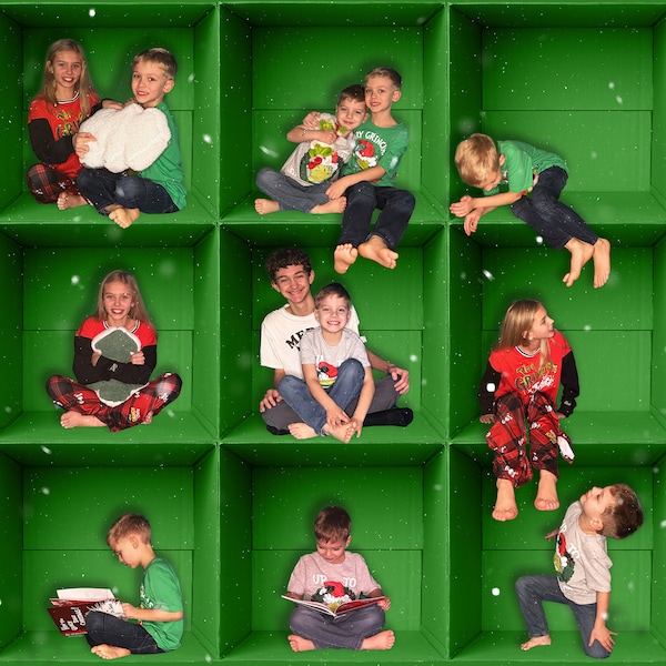 PNG Overlay, Single Green Empty Cardboard Box Template, Christmas Box ...