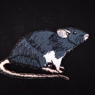 Fancy Black Dumbo Rat Iron on Patch - Etsy