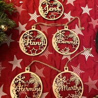 Personalized Christmas Ornaments, Custom Christmas Tree Decor, Wood ...
