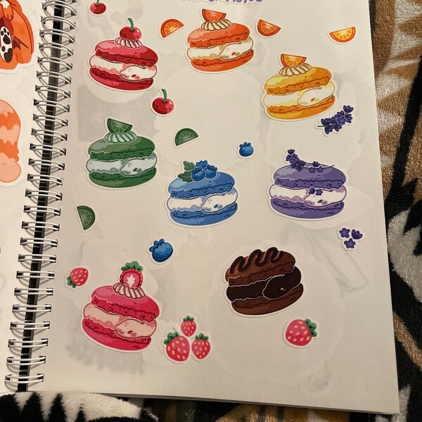 Snake Snacks Macarons Waterproof Sticker Sheet! - Etsy