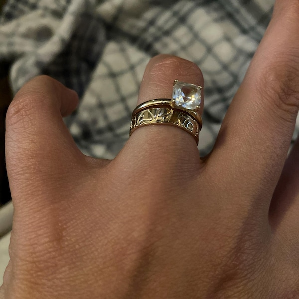 Set of Six Stacking Gold Ring Stacking Ring Set Minimalisg Thin Ring ...