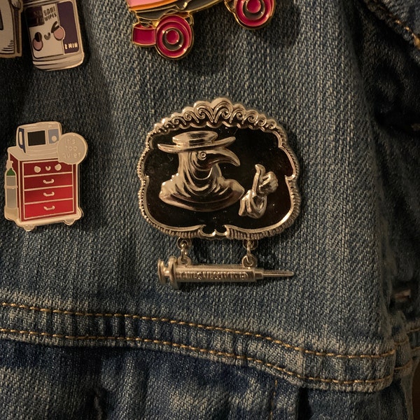 Badge of Honor Plague Doctor Vaccine Enamel Pin - Etsy