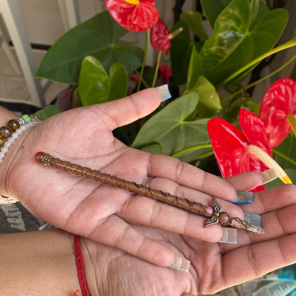 Fidget Wand: Vampire. Garnet, Obsidian, Onyx - Etsy