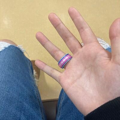 LGBTQ Fidget Rings Pride Flag Fidget Rings Pride Month LGBTQ Flag Ring ...