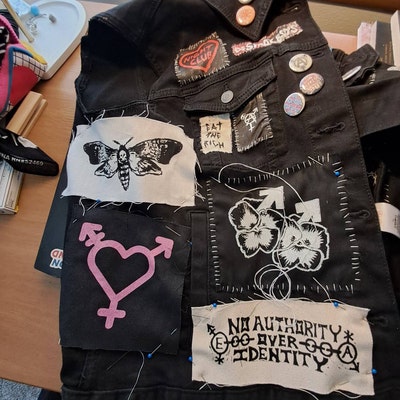 RADIOACTIVE TRANS SYMBOL Large Punk Diy Back Patch - Etsy