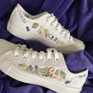 Custom Converse Chuck Taylor All Star LOW Shoes Embroidered by Hand to ...