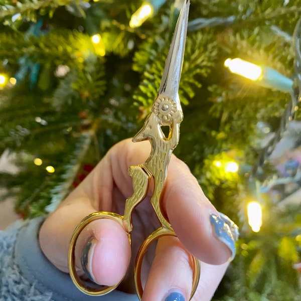 Gold Handle Rabbit Embroidery Scissors - Etsy