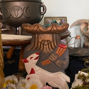 Cernunnos Statue Green Man Horned God Pan Herne the Hunter - Etsy