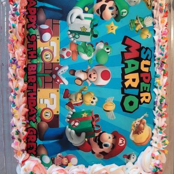 Custom Edible Sugar Sheets/icing Sheets,cake, Cookies, Cupcake Toppers ...