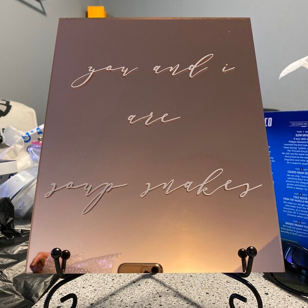 Rose Gold Acrylic Sign | Custom Acrylic Sign | Wedding Signs | Mirror ...