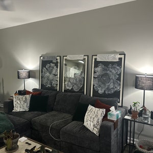 Western Red Cedar, Tree Ring Print, Black and White Tree Ring Print ...