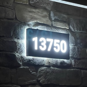LED House Number Sign,metal Address Lightbox,modern Home Decoration ...