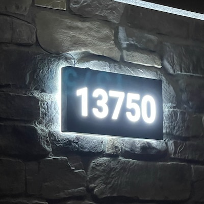 LED House Number Sign,metal Address Lightbox,modern Home Decoration ...