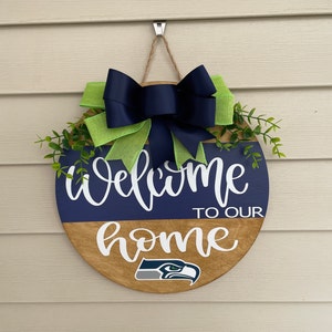 12 Buffalo Bills Wood Round Door Sign Welcome to Our Home Billieve ...