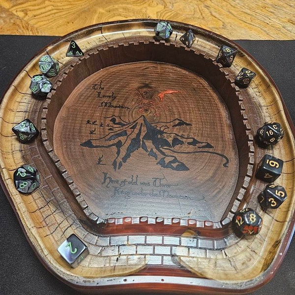Custom Dice Tray, Solid Wood and Epoxy. - Etsy