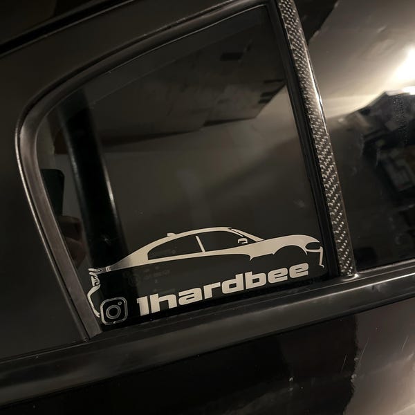 2x Sports Car Silhouette Instagram IG Decal Window Sticker Racing JDM ...