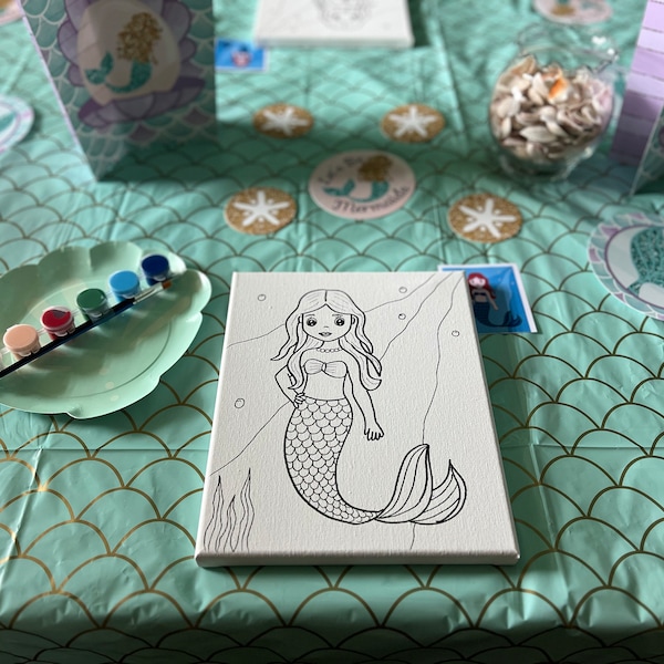 Paint Your Own Mermaid,diy Paint Kit,mermaid Paint Party Favor,pre ...