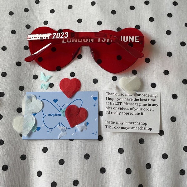 Harry Styles Heart Glasses| HSLOT| Love on Tour| Concert Accessory - Etsy